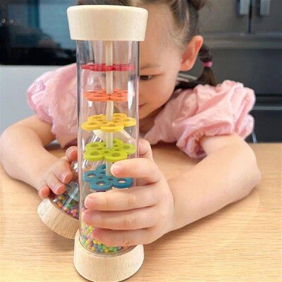 Stick Tube Shaker with Metal Balls Colorful Rainstick