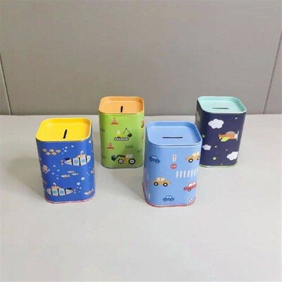 2Pcs Creative Unbreakable Square Piggy Bank Rust-proof Mini