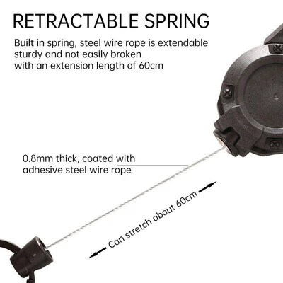 Retractable Heavy Duty Pull Reel Carabiner Key Chains Strong