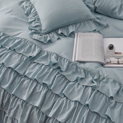 Size Korean-style Princess Multi-side Ruffled Solid lor Bed
