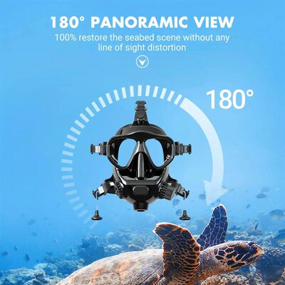 Full Face Dive Mask Support Diving & Snorkeling, Full Face S