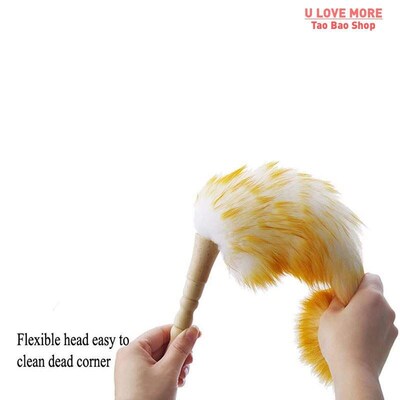 Dust Brush Household Feather Duster Dusting Cleaning Brush W