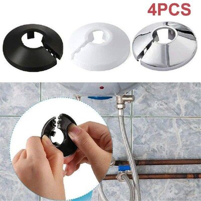 4pc 15mm Chrome Colour Silver Electroplate Radiator Pipe