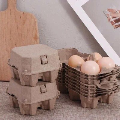 10Pcs Creative 4 Grids Paper Pulp Egg Cartons Space Saving