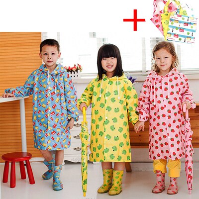 Children Raincoat Kids for Girls Boys Cute Waterproof Child