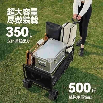 Outdoor Camper Foldable Stall Trolley Rear Door Camper