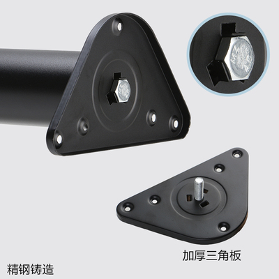 不锈钢吧台脚支撑柱可调节定制铝合金餐桌脚电脑桌腿支架金属柜脚