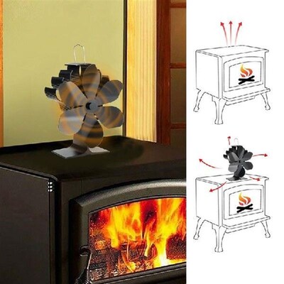 Heat Powered Stove Fan Fireplace Fans Circulating Warm Air
