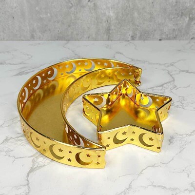 Middle East Saudi Arabia Holiday Metal Fruit Plate Star Moon