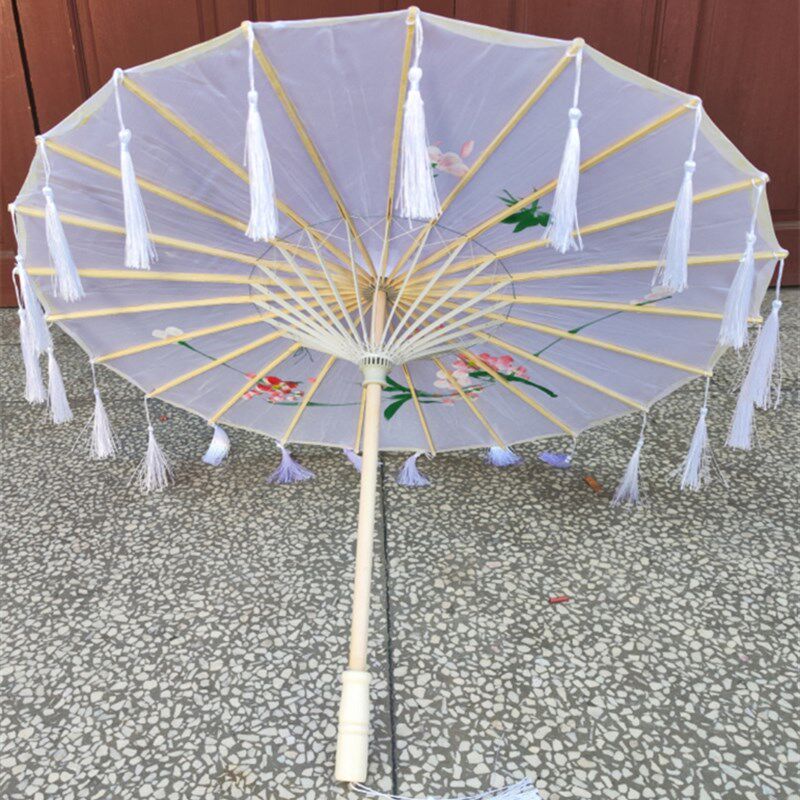 舞蹈伞流苏伞走秀古典古风汉服拍照伞演出回娘家工艺伞道具跳舞伞