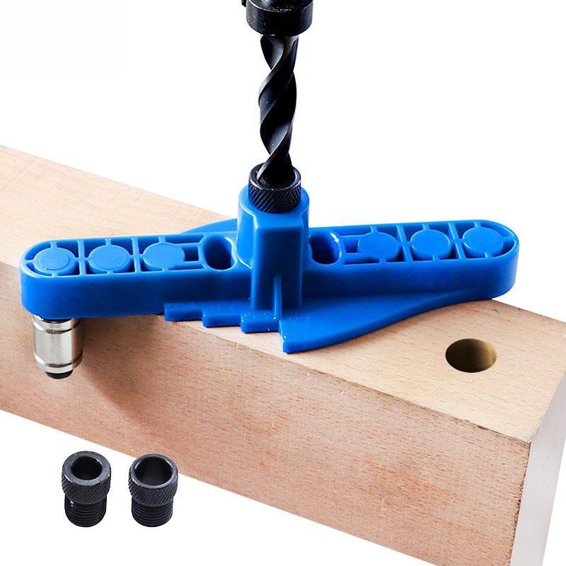 二合一直孔打孔定位器 自对中划线器DIY木工工具 圆木榫打孔器
