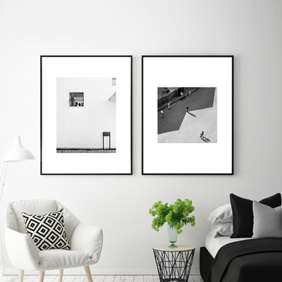 复古怀旧建筑摄影组合照片墙挂画摄影师何藩黑白人物街拍装饰画