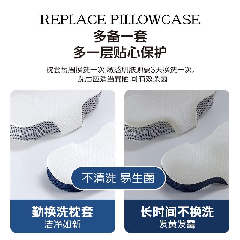 针织棉枕套一对装单个枕头套成人颈椎专用全包四季外套枕芯整头