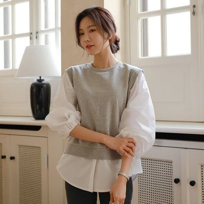 2026早春装大码女装宽松显瘦上衣休闲拼接长袖卫衣M-4XL200斤