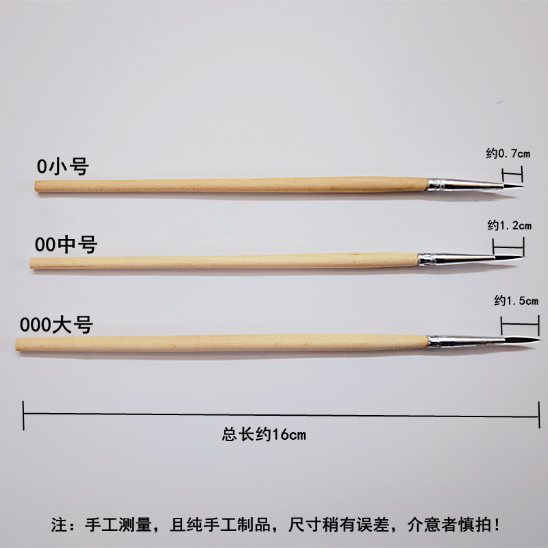 极细工笔画勾线笔美甲笔尼龙画笔水粉水彩画笔专用专业油画颜料