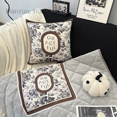 满座复古腊叶花水晶绒抱枕被二合一办公室法式客厅抱枕毯车载两用