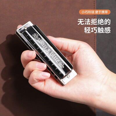 天鹅布鲁斯口琴10孔C调儿童初学者入门专业十孔蓝调正品paddy调音