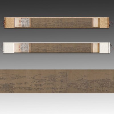 北宋李公麟陶渊明隐归图复古书法字画人物风景国画仿古临摹复制品