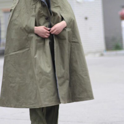 65骑兵披风雨衣 马队斗篷披风78雨衣 双面穿拍戏道具 87斗篷对越