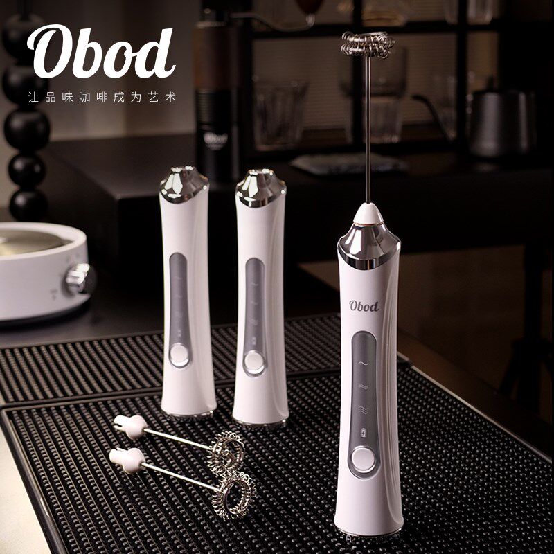 Obod奶泡打发器咖啡奶盖打泡器电动奶泡机奶油打奶器手持搅拌器