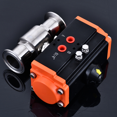 304/316不锈钢气动快装球阀 Q681F-16P卡箍卡盘式快接直通阀门6分