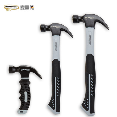 麦思德羊角锤木工锤工地起钉锤小铁锤子榔头圆头锤家用多功能锤