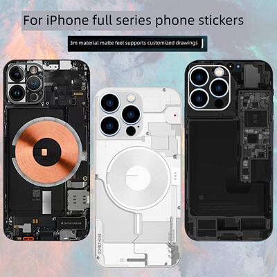 适用于iphone15/14/13/12promax手机贴纸15pro后盖背贴14plus磨砂镜头彩膜Nothing15 pro max边框保护贴膜