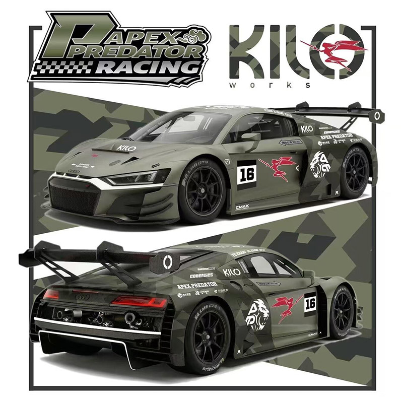TH预售KILO 1:64奥迪R8 LMS GT3 EVO II合金仿真汽车模型收藏摆件