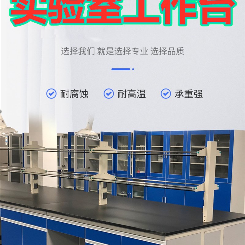 实验室全钢工作台钢木不锈钢通风柜物理化学操作台中央水槽试验桌