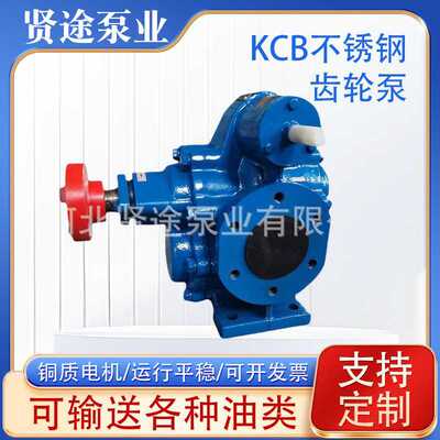 KCB不锈钢齿轮泵酸性液体输送油脂泵耐腐蚀耐酸水泵