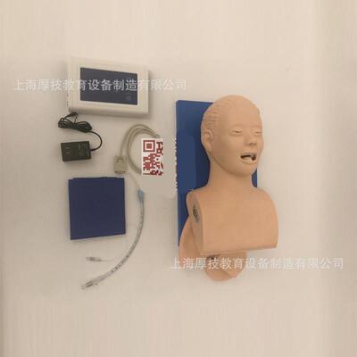 新型高级成人人体电子气管插管训练模型 模式 带牙齿受压报警装置