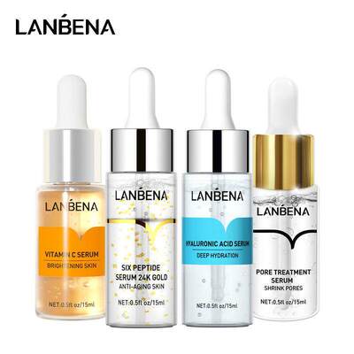 LANBENA Six Peptides VC Serum 15ml Brightening Repair  精华