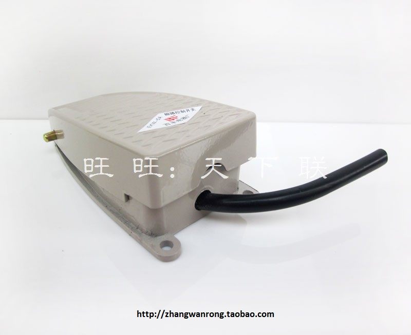 百丰脚踏开关控制器EKW-5A-B铝壳自复位踏板开关电源踏板开关带线