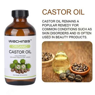Organic Castor Oil, Large Bottle, Hydrating and Moisturizing