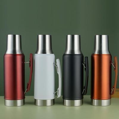 超大容量史丹利烤漆创意保温杯304不锈钢手柄热水壶户外便携运动