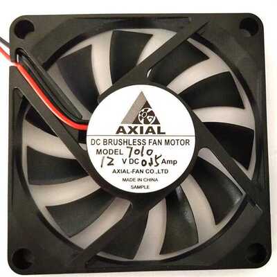 Axial 双滚珠长寿命7010直流DC12V 24V 70X70X10mm工业轴流风扇