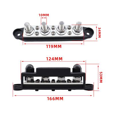 M8M10汽房车游艇汇流排大电流电路改装275A400A汇线排接线柱端子