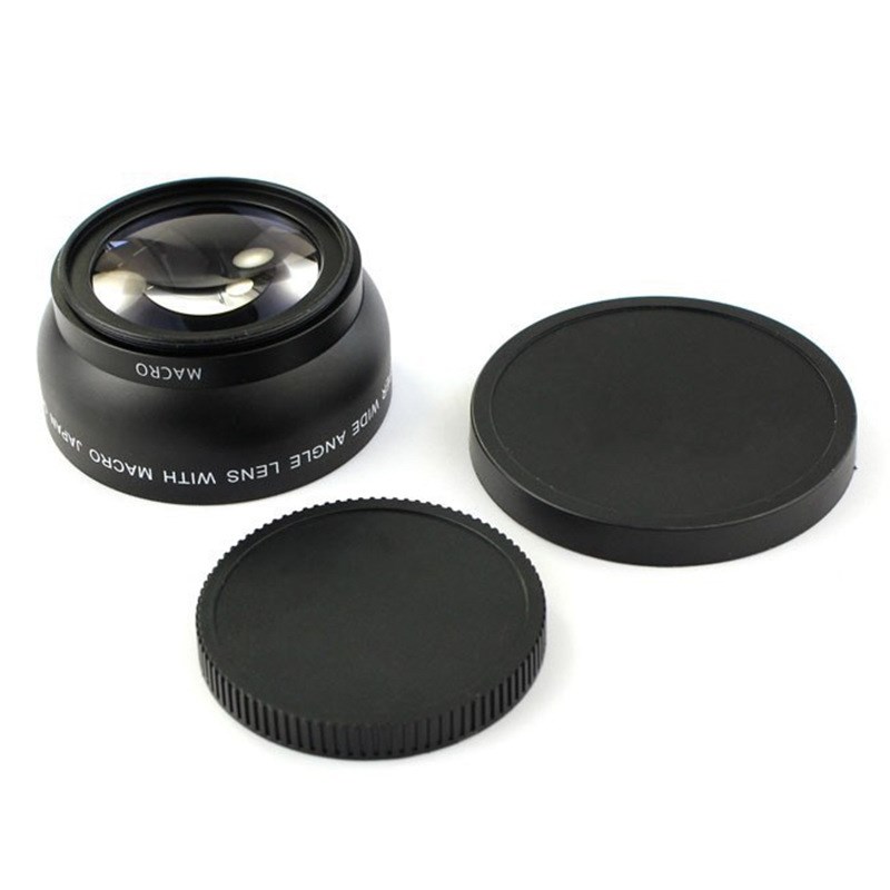 摄像机专用镜头37MM0.45X倍广角+微距二合一附加外置广角镜