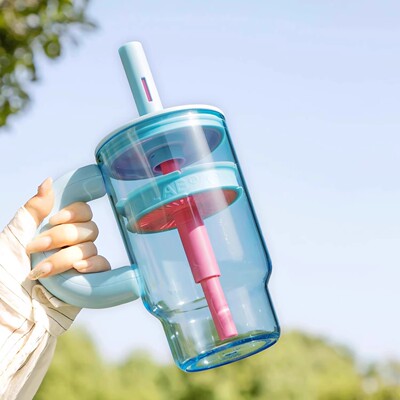 好看的吸管水杯特大容量夏季女生