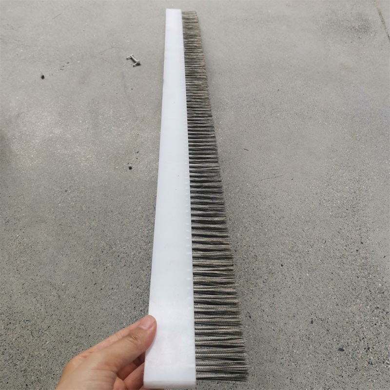 滤网清洁钢丝条刷圆筒长排钢丝刷钢丝排刷板刷工业筛沙机清理钢刷