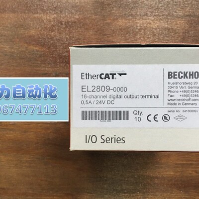 全新德国BECKHOFF倍福PLC端子模块 EL1809, EL2809 正品现货