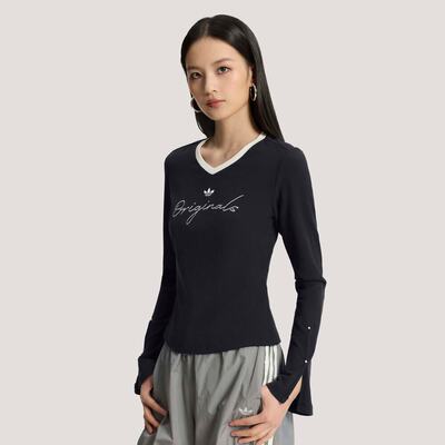 adidas阿迪达斯三叶草女子P TEE LS运动休闲长袖T恤KS2381