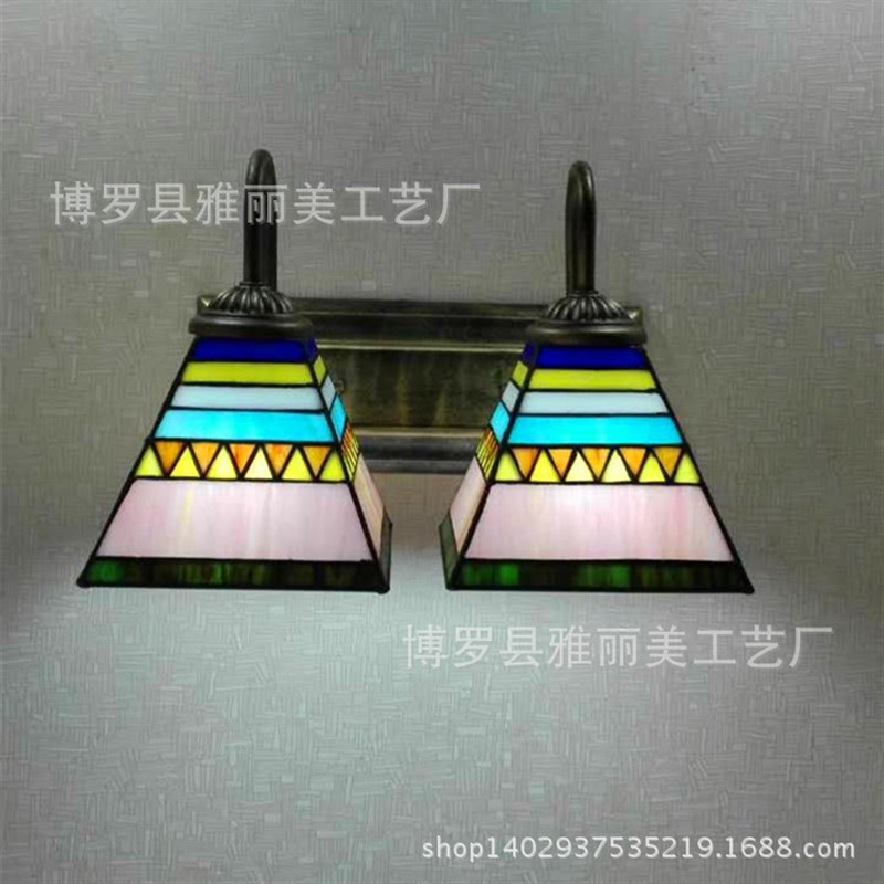 壁灯蒂凡尼酒店床头灯一件代发酒店工程床头复古双头壁灯包邮