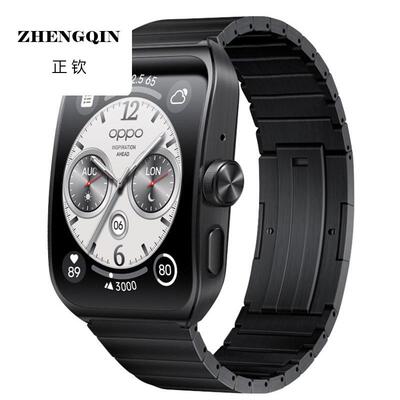 适用oppowatch4pro表带钛金属oppowatchx表带金属新款x男女生watc