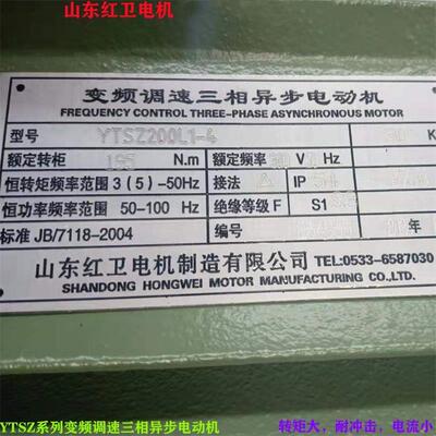 山东源头厂家直供YTSZ200L1-4/30W起重变频调速三相异步电动机