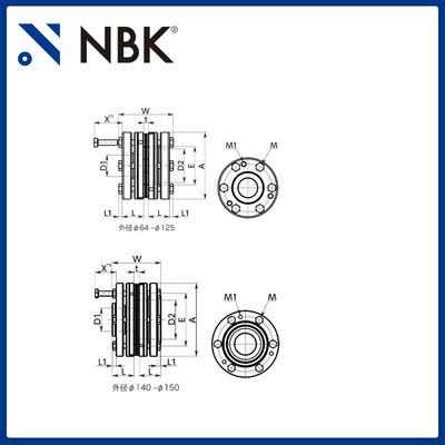 NBK MLDS-150B 胀紧套型 挠性钢制大外径单膜片型联轴器 厂家直供
