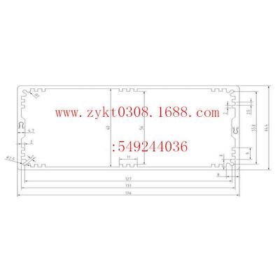 散热分体铝壳 136*64*130mm 仪表pcb外壳 铝型材铝盒 功放铝盒子