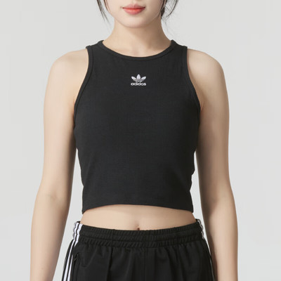 阿迪达斯三叶草女无袖修身透气运动服背心恤IJ8251 IJ8261 IR5931