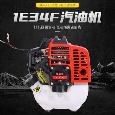 1E34F汽油机 割草机发动机大功率地钻割灌机水泵园林工具用配件