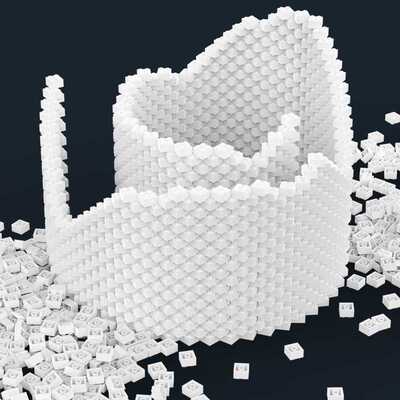 小颗粒积木1500pcs 兼容多品牌积木 白色灰色 小颗粒积木补充包